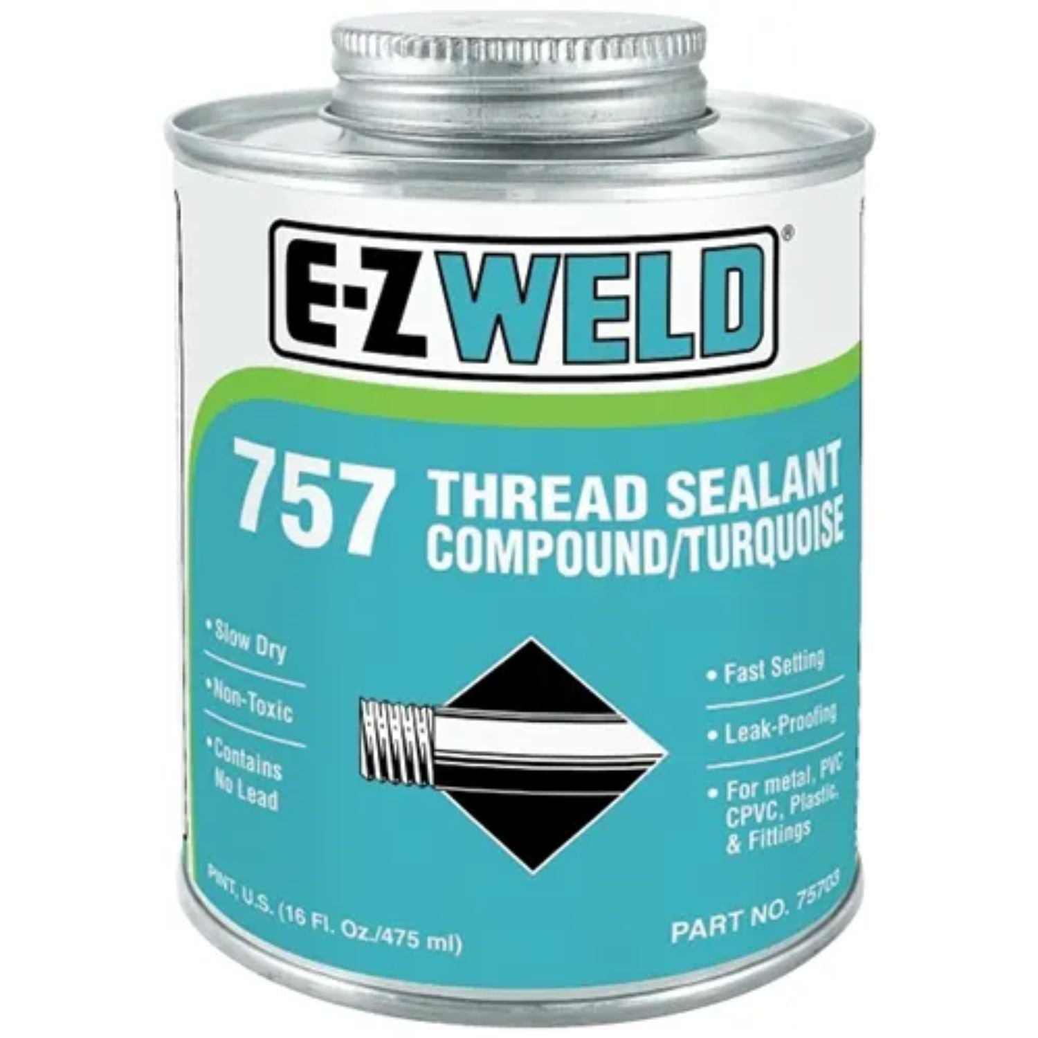 E-Z WELD PIPE THREAD SEAL COMPOUND 16 OZ - 75703 – MT Pool Distributor