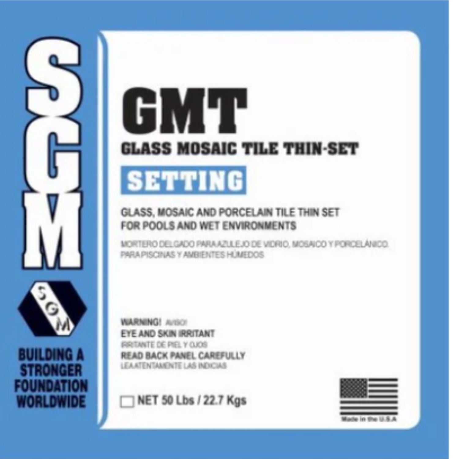 SGM GLASS MOSAIC TILE THIN SET 50 LB - PBC414 – MT Pool Distributor