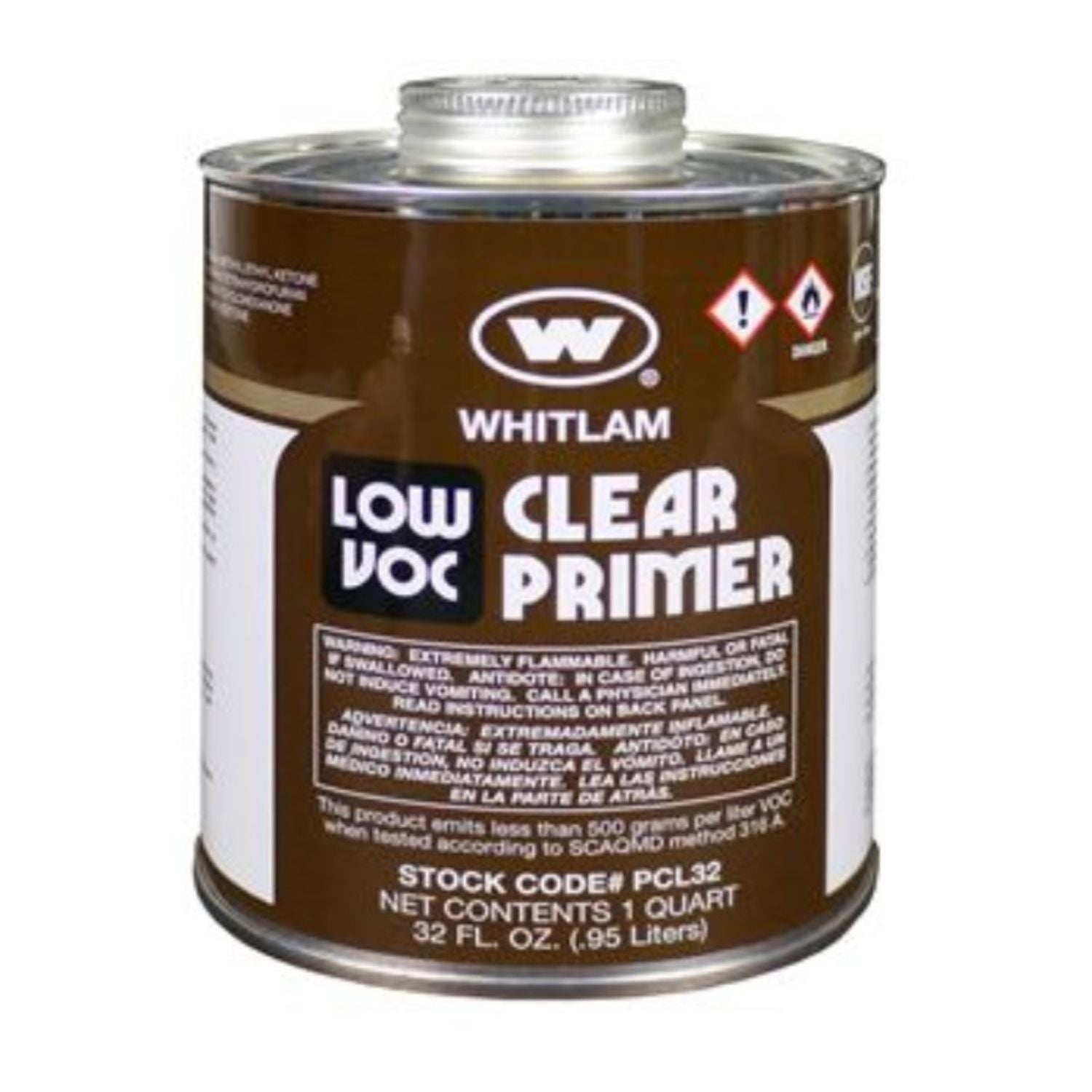 WHITLAM PVC PRIMER - CLEAR QT. - PCL32 – MT Pool Distributor